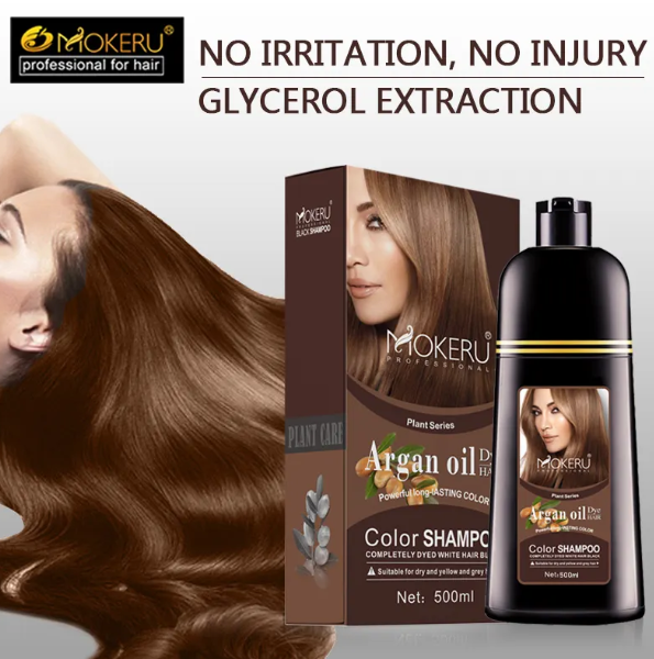 Mokeru Argan Oil Hair Color Shampoo dark Coffee 500ml* – Dos Lunas ...